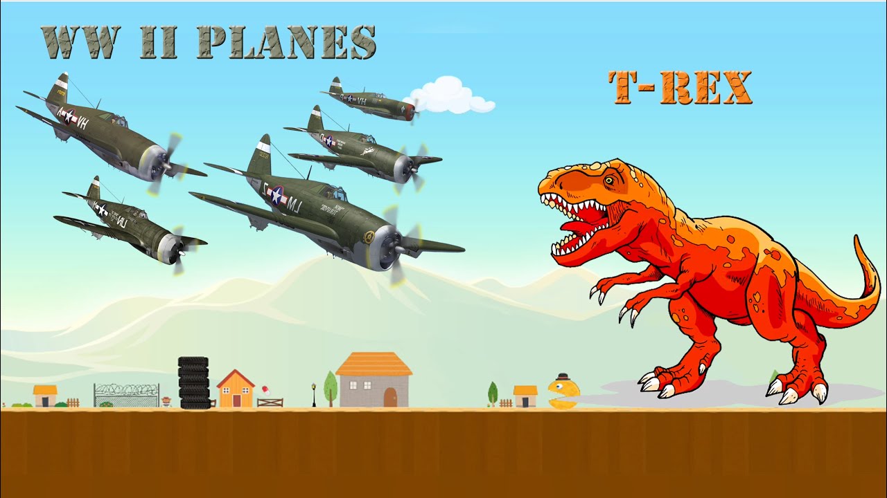 Labo Brick Tank Game - Create a World War II Plane and Destroy T-Rex ...