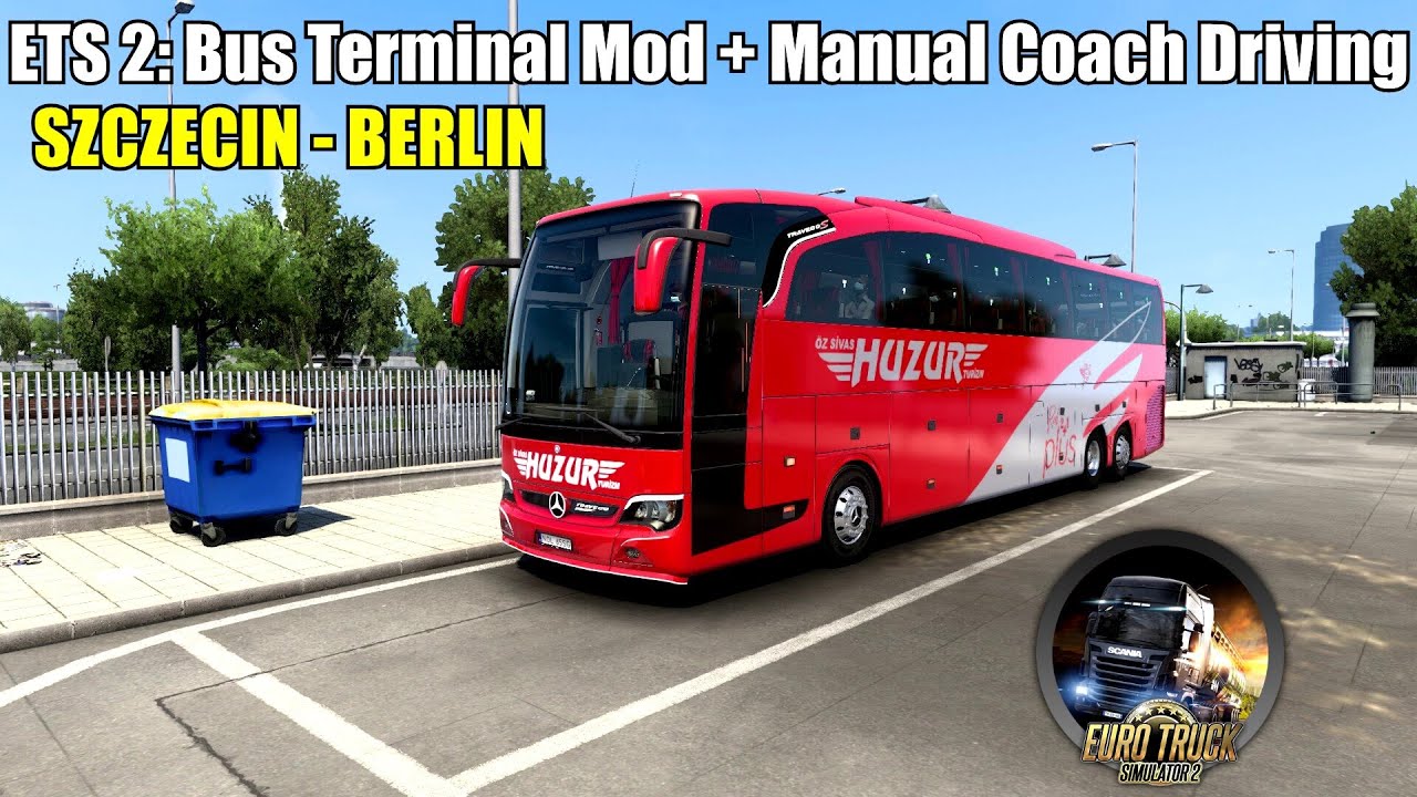 ETS 2 Bus Terminal + Passenger Mod: German Manual Coach Driving from ...