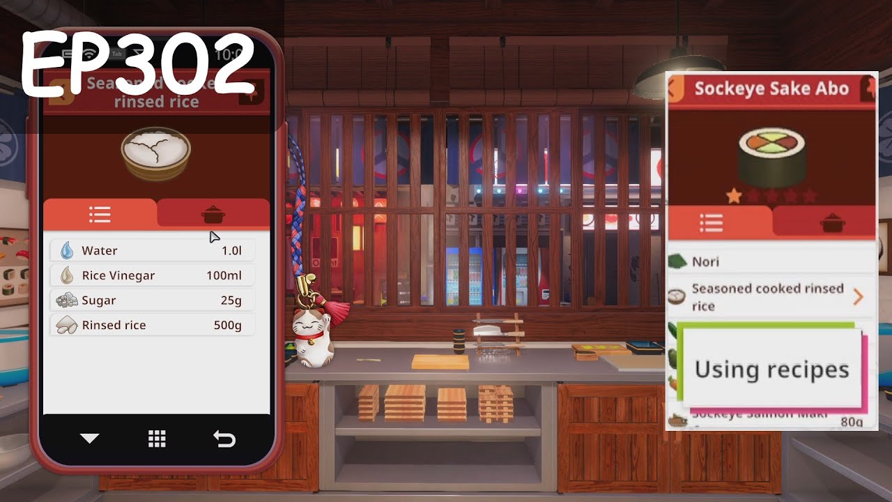 Cooking Simulator EP302: [Sushi DLC] Special Tutorial 2 - Using Recipes ...