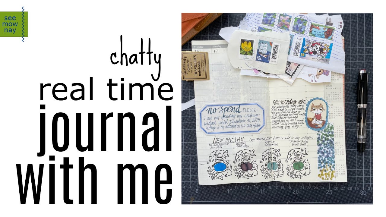 Journal with Me: Taking up space in my Journal. No Spend Pledge. - YouTube