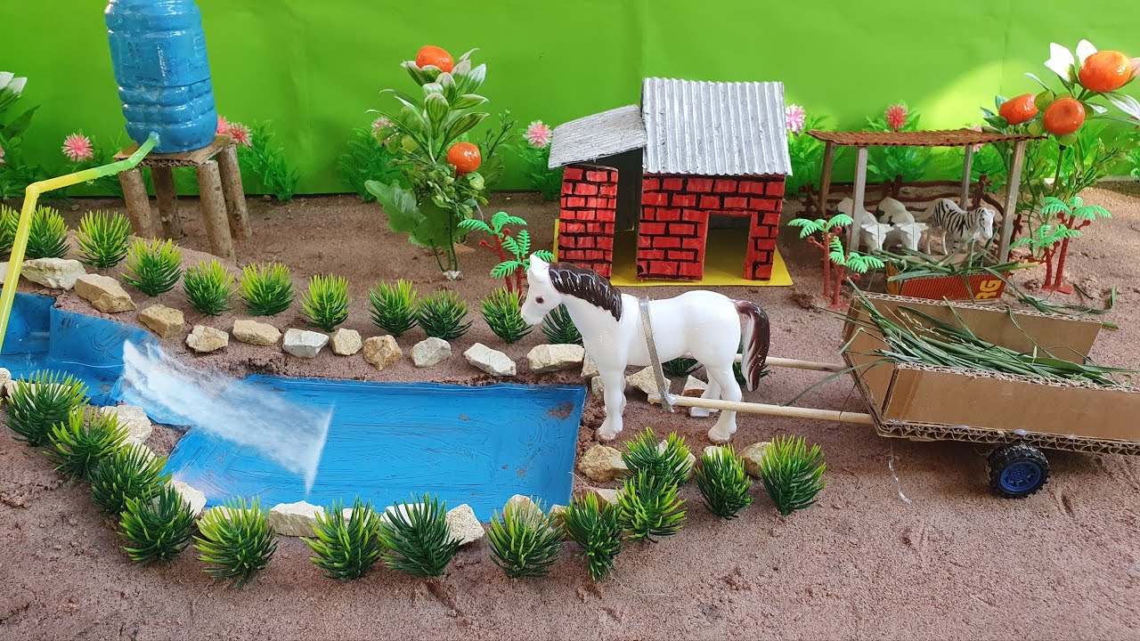 Top DIY Mini farming in the world with cows and horse - YouTube