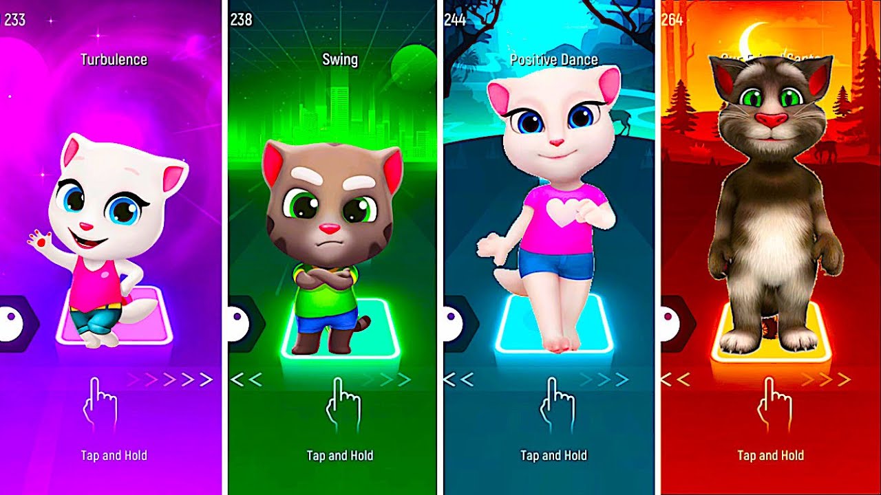 Talking Tom / Talking Angela TILES HOPE EDM RUSH - YouTube