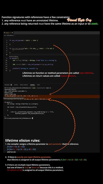 Lesson 11 - Validating References with Lifetimes in Rust #rustlang - YouTube