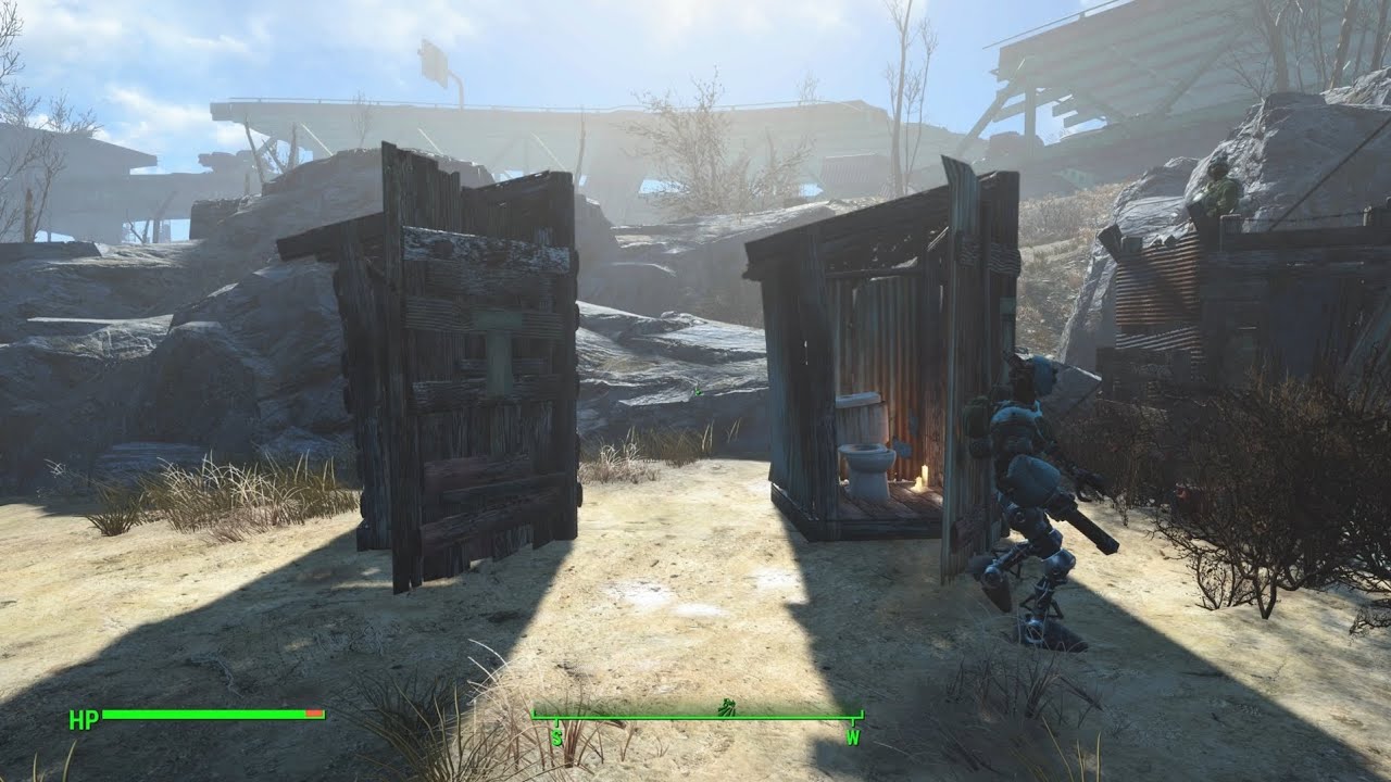 Fallout 4 how to build outhouse easy and simple - YouTube