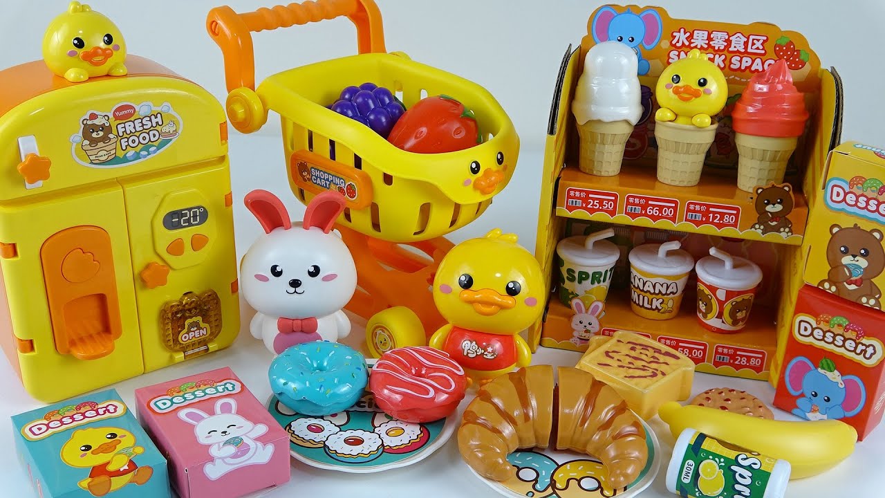 6 Minutes Satisfying with Unboxing Yellow Bany Duck Supermarket, Fridge ...