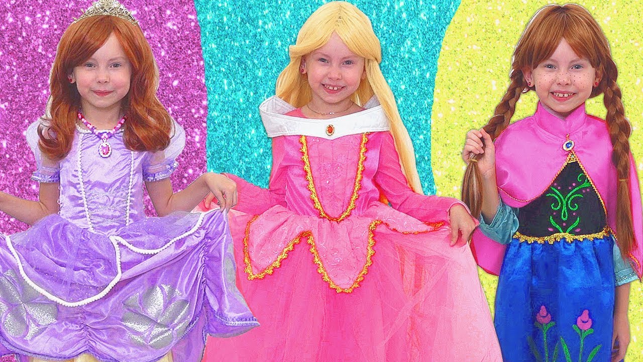 Alice is going to a party for princesses with her friends - YouTube