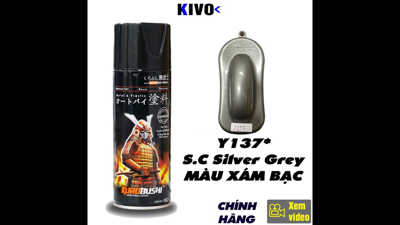 Chai Sơn Samurai y137* SC Silver Grey (Màu Xám Bạc) 400Ml - Bình Sơn ...