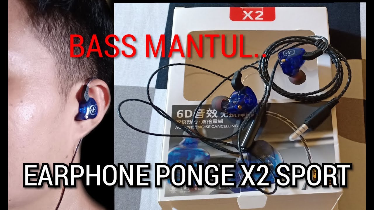 Fonge X2 Earphone Sport Model Over Ear Efek Noise Cancelling dengan Mic ...