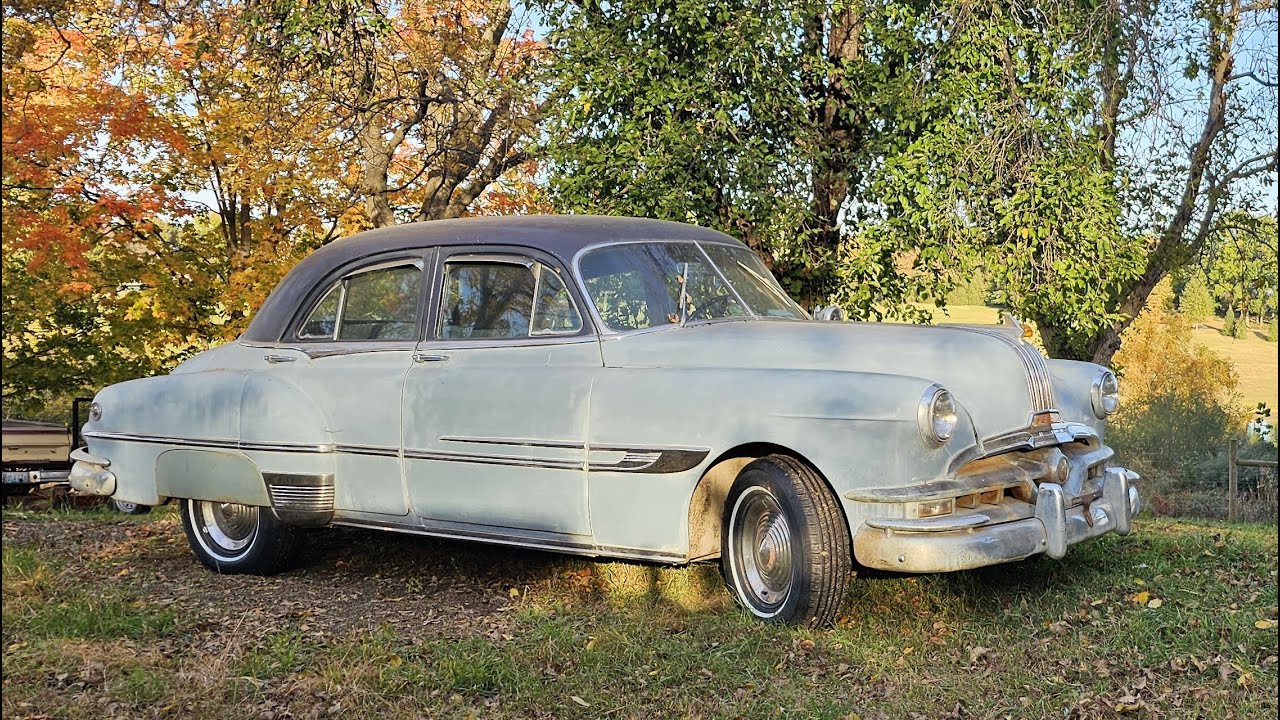 52 Pontiac Chieftain. Can we get it running after 34 years - YouTube