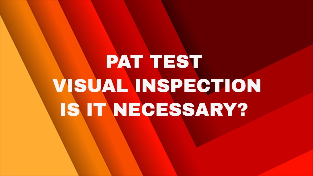 PAT Testing Tutorial Visual Inspection First! - YouTube