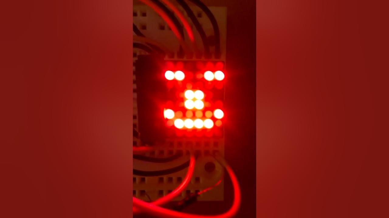 Minesweeper led matrix startup arduino - YouTube