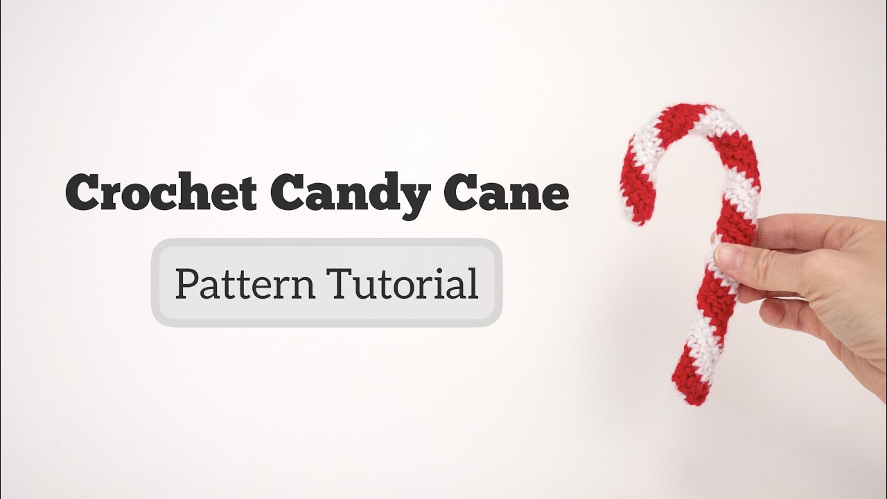 Crochet Candy Cane Tutorial | Free Christmas Candy Cane Pattern - YouTube
