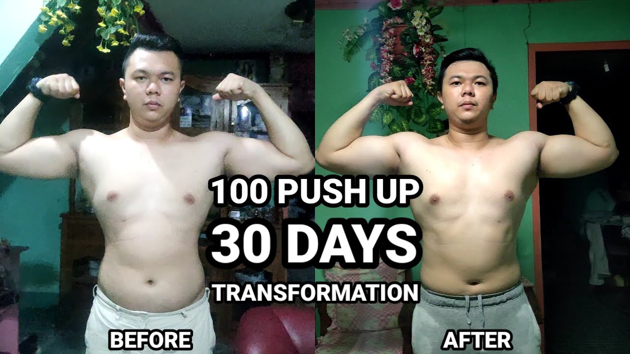 100 PUSH UPS FOR 30 DAYS | TRANSFORMATION RESULT - YouTube