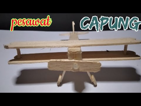Pesawat CAPUNG dari Stik eskrim | Cara membuat pesawat MUDAH - YouTube