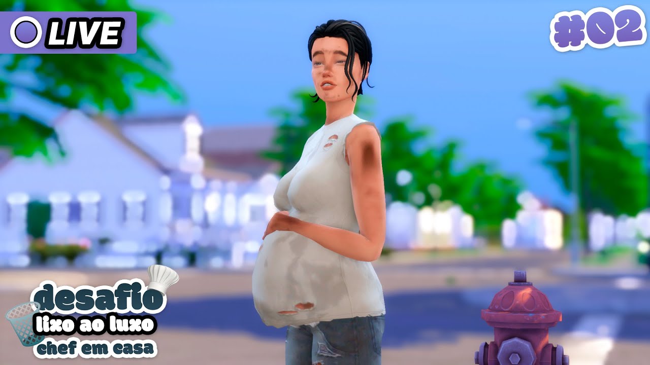 🔴 SEM TETO E GRÁVIDA! | LIXO AO LUXO CHEF EM CASA 🗑️👩‍🍳 | The Sims 4 ...