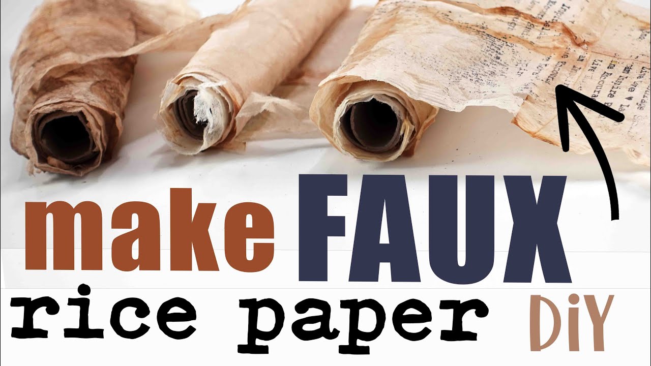 🤯 Mind-blowing DIY ~ HOW to MAKE handmade FAUX Rice Paper ~ budget DIY ...