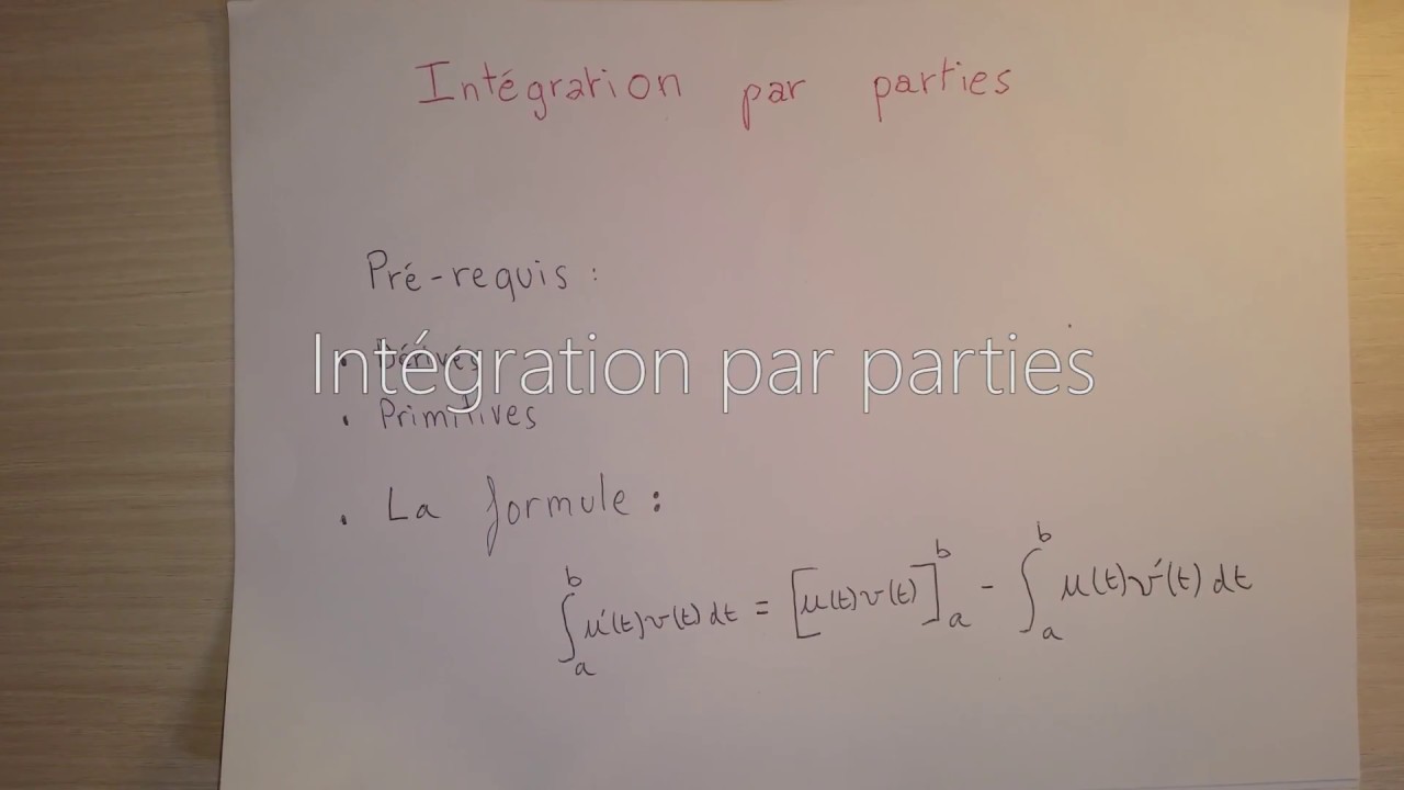 Intégration par parties - YouTube