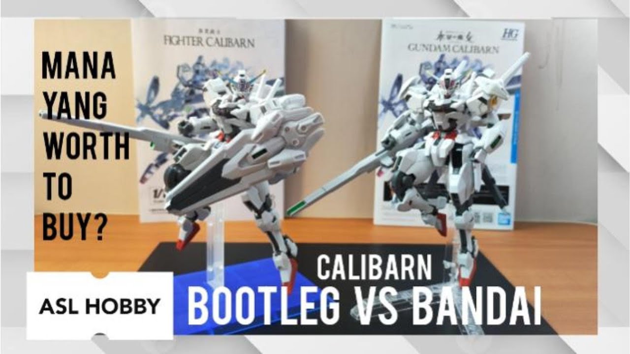 REVIEW DAN COMPARE HG FIGHTER CALIBARN (BOOTLEG) VS CALIBARN BANDAI ...