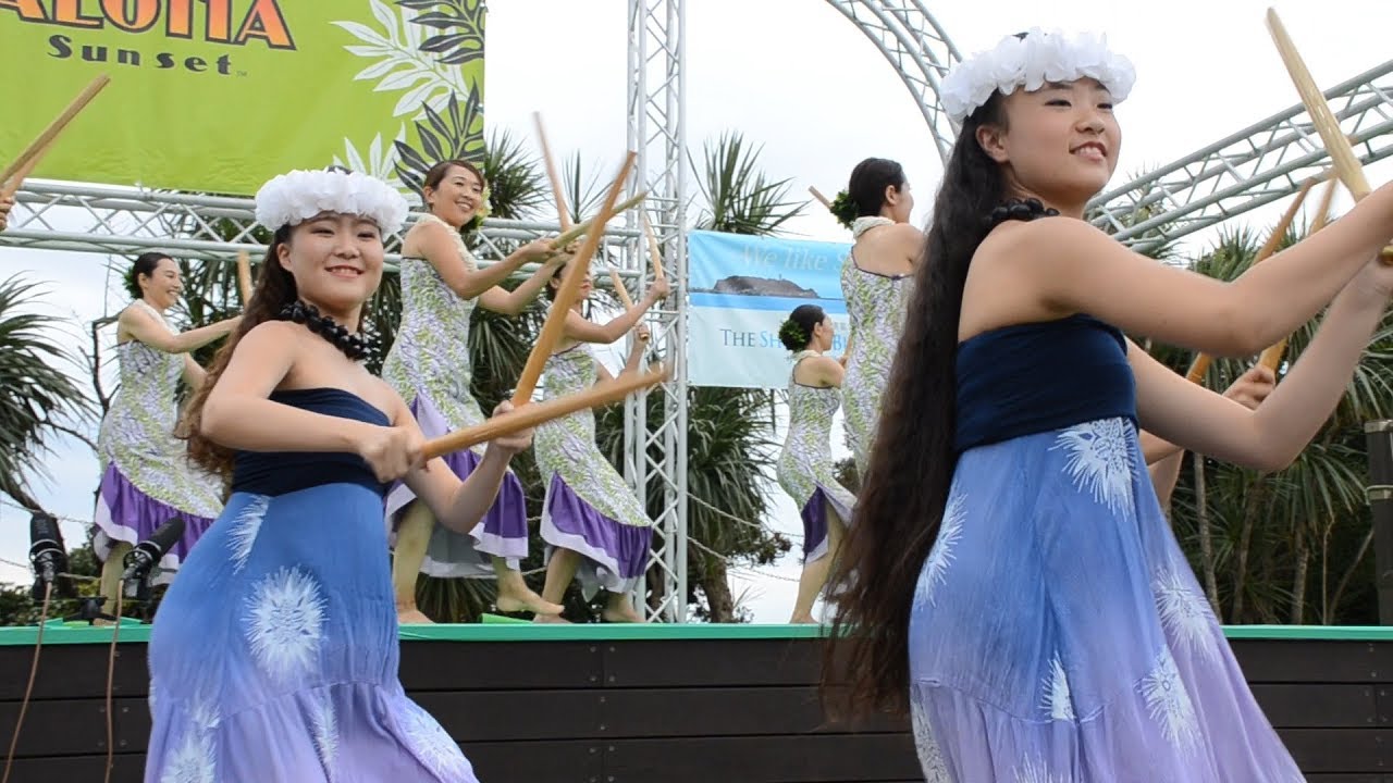 Kaimanahila Hula Halau Ka poli olu O Makana vol.2 ALOHA Sunset 2017 in Enoshima - YouTube