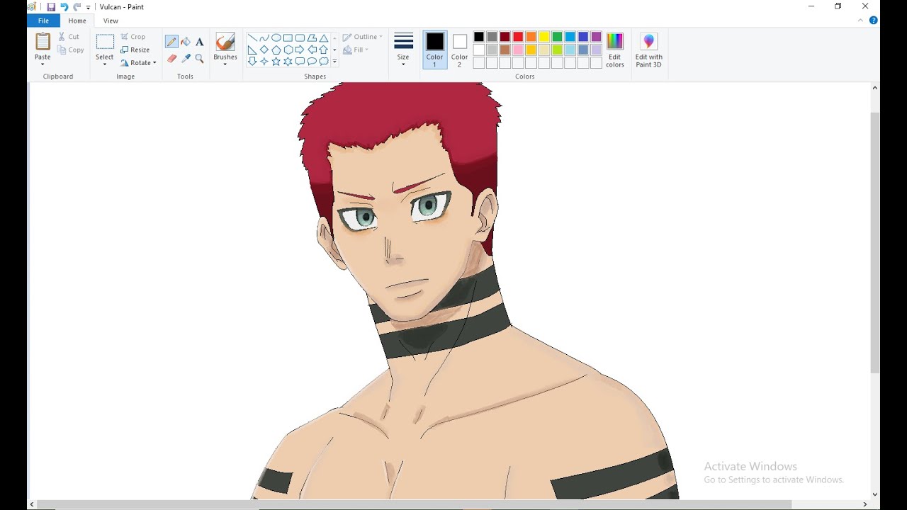 How I Draw Vulcan Joseph ヴァルカン・ジョゼフ from Fire Force MS Paint Anime ...