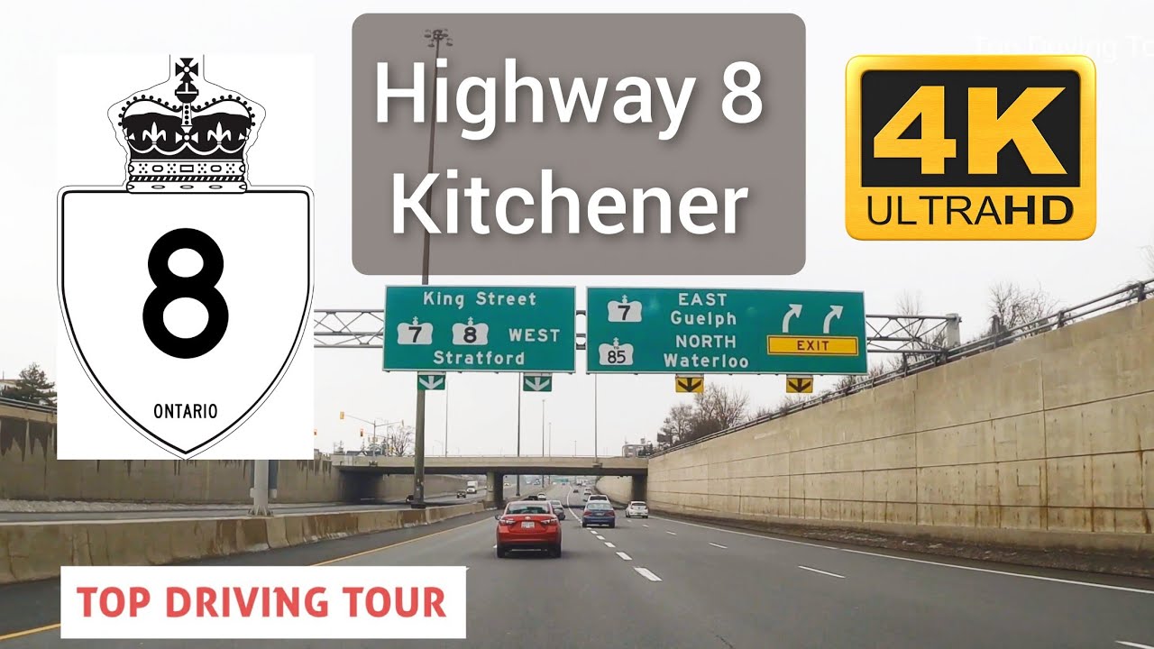 Highway 8 | Driving 4K | Distance 42 KM | Kitchener | Canada - YouTube