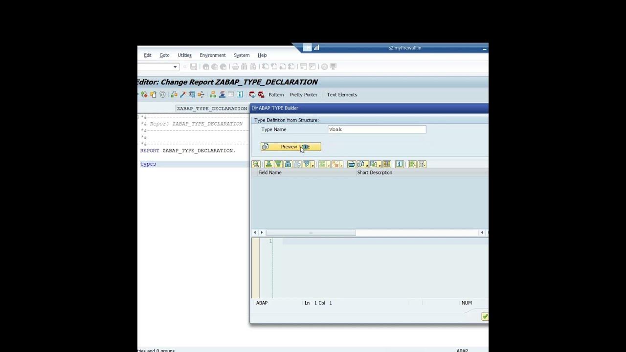 ABAP Types | How to define TYPES in ABAP Report fast - YouTube