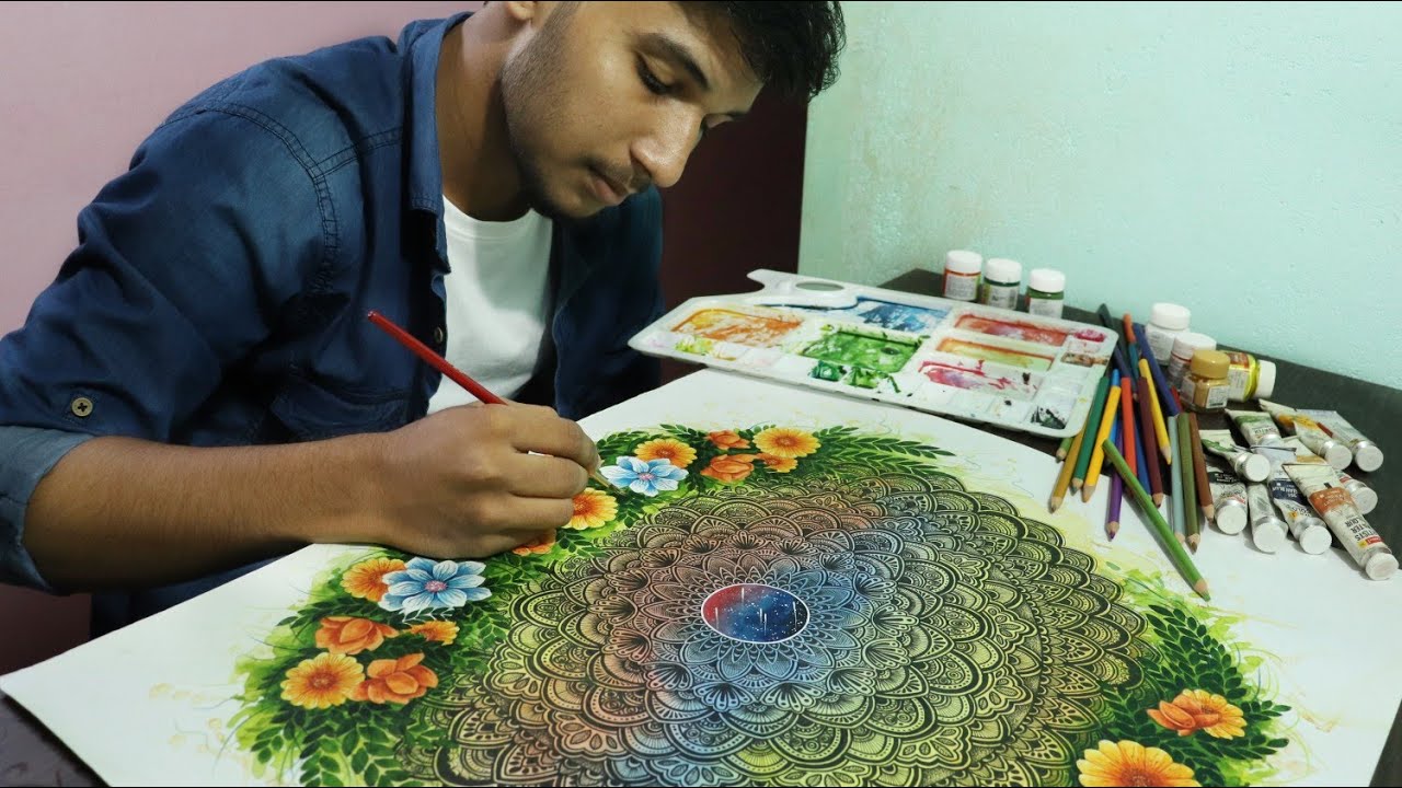 How to draw mandala || mandala tutorial || mandala tutorial in kannada💥 ...