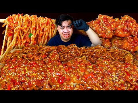 PANAS 🔥 MUKBANG MIE GACOAN LEVEL 8 TERPEDAS + AYAM GEPUK PAK GEMBUS 200 CABE