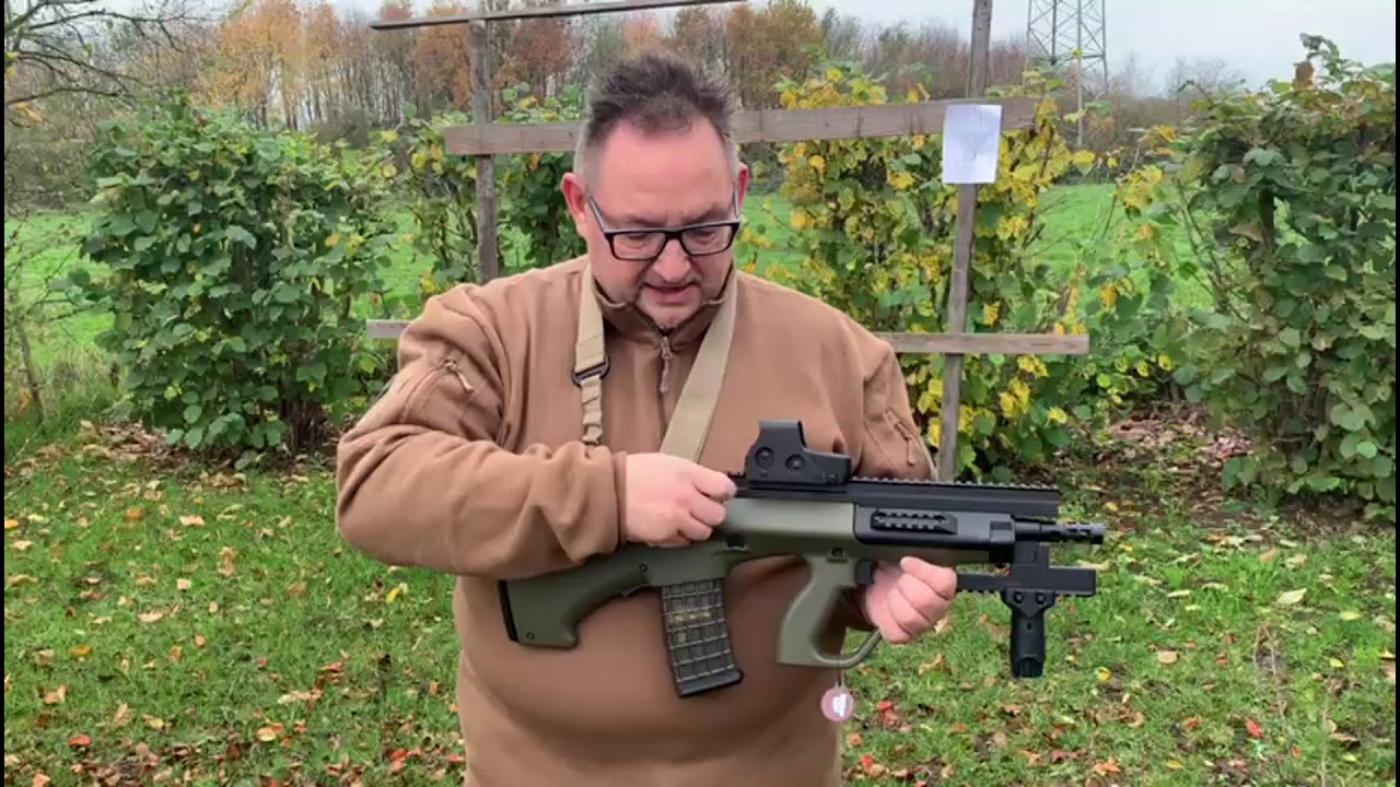 Snow Wolf AUG A3 Commando Airsoft Softair Review Unboxing Test Deutsch ...