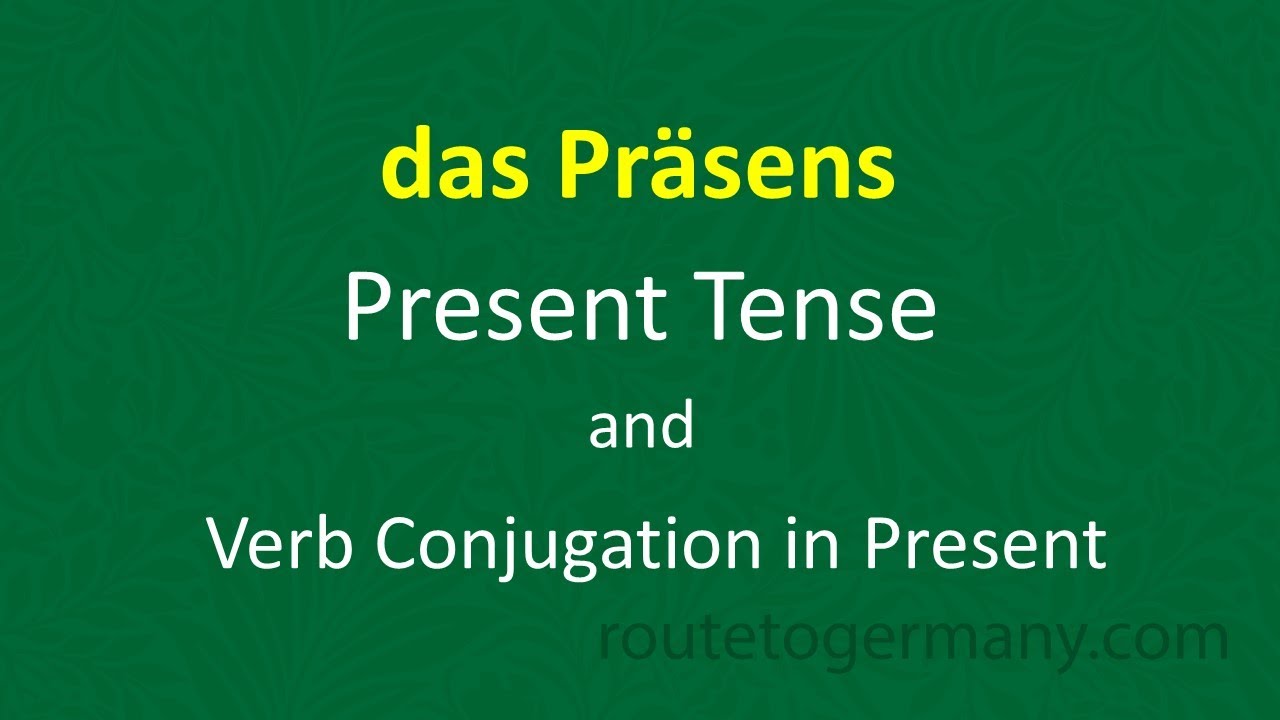 Lesson 9-a Present tense in German - YouTube