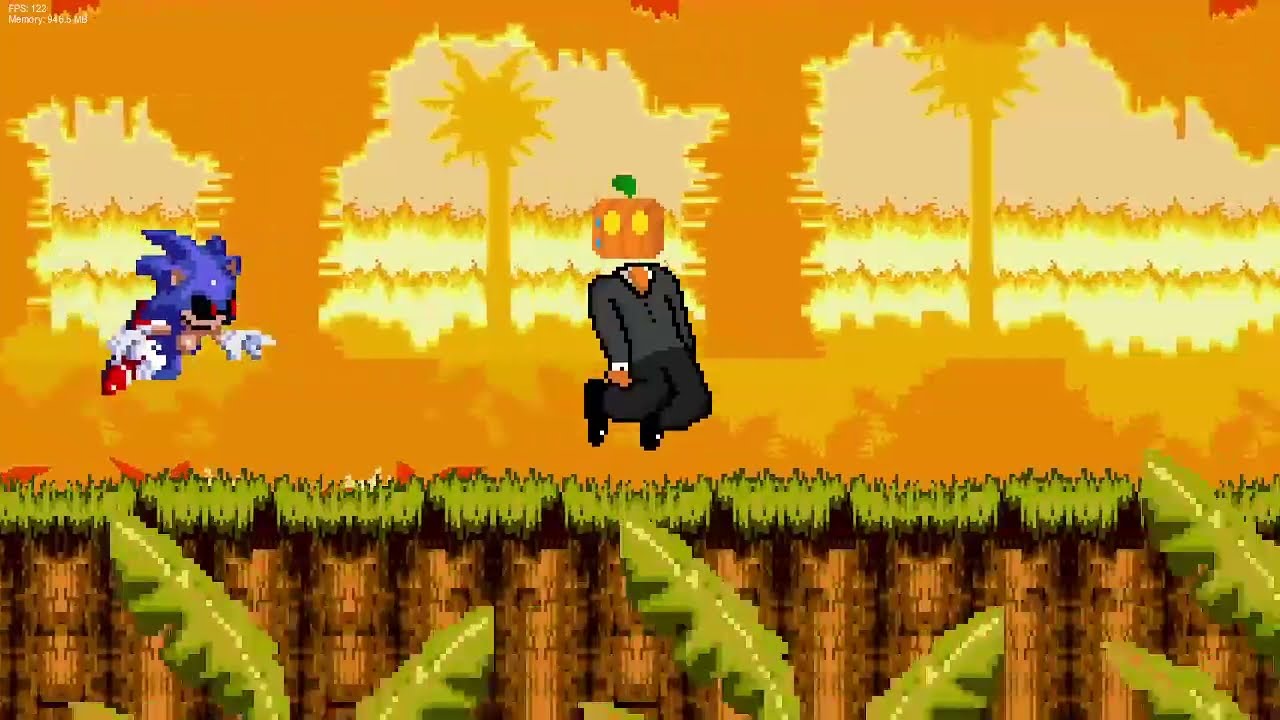 Pumpkin gettin' chased by Sonic.Exe - Hotline 024 Reskin - YouTube