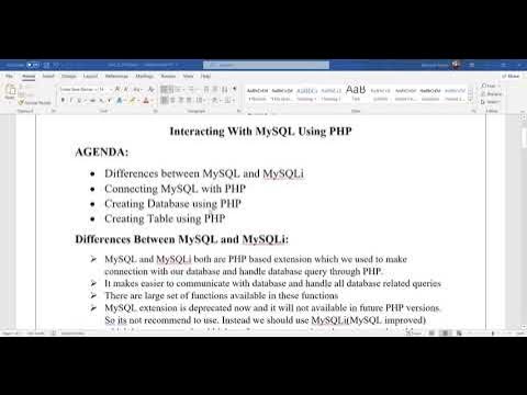 Differences between MySQL,MySQLi|| Connecting with database and how to create table in Telugu # ...