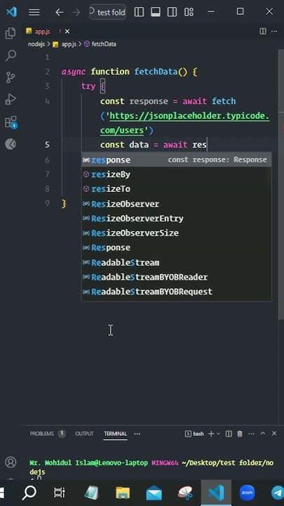fetch api #coding #javascript #code - YouTube