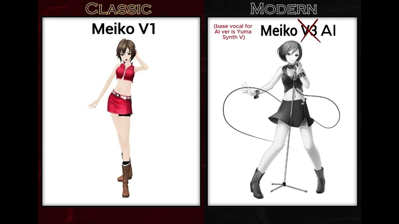 MEIKO V1 vs AI MEIKO (raw V1 "realism??" tuning) (no inst, and not full) - YouTube