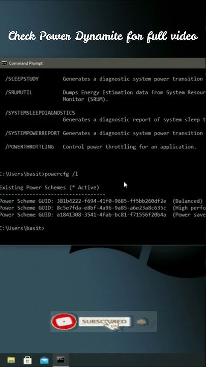 Change Power Scheme via CMD #powercfg - YouTube