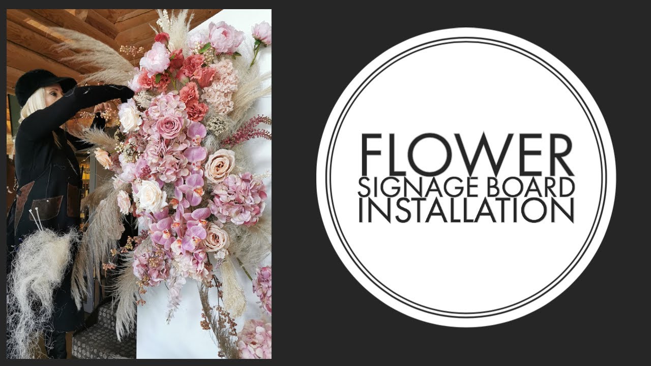Diy Flower School - Flower Wall - Signage Board Promo! - YouTube