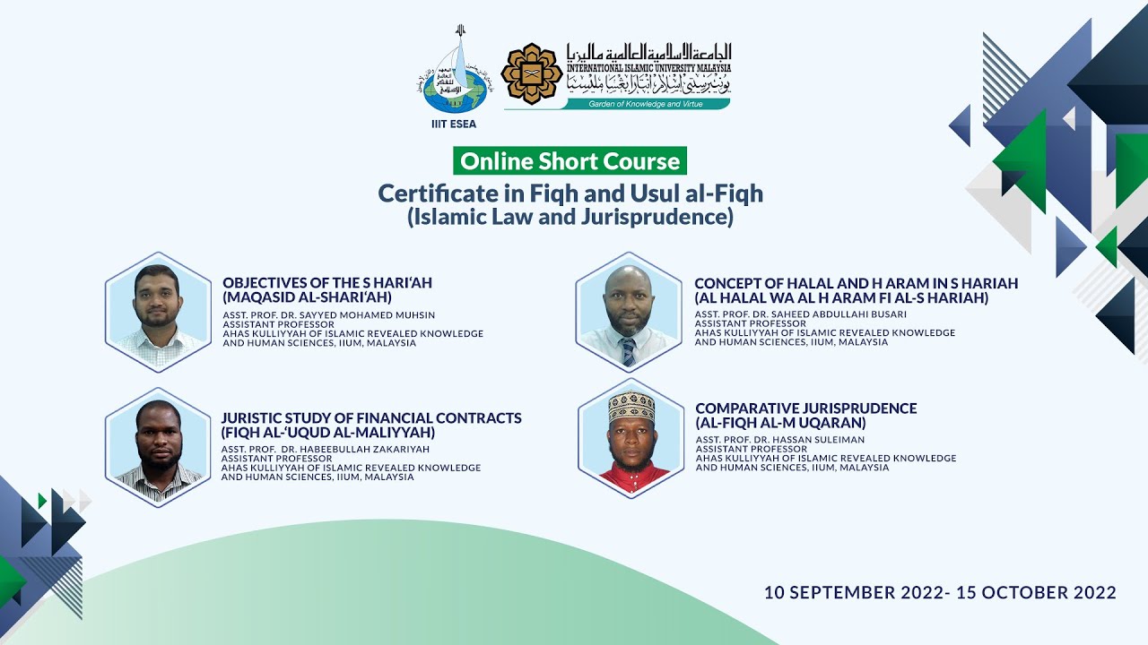 Class IX: Certificate in Fiqh and Usul al-Fiqh - YouTube
