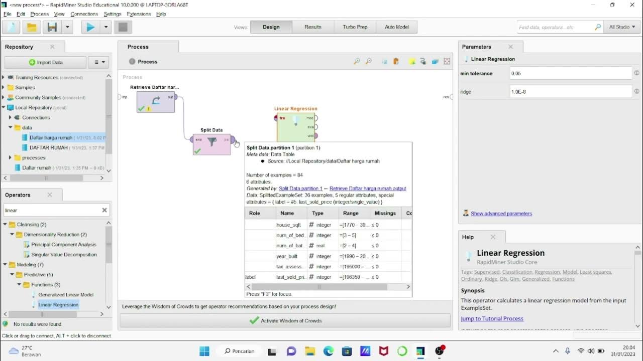 prediksi harga rumah menggunakan algoritma linear regression dengan ...