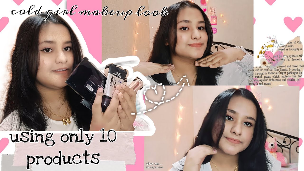 cold girl makeup look 😍 using only 10 products 🤔🤌🏻 every products under ...