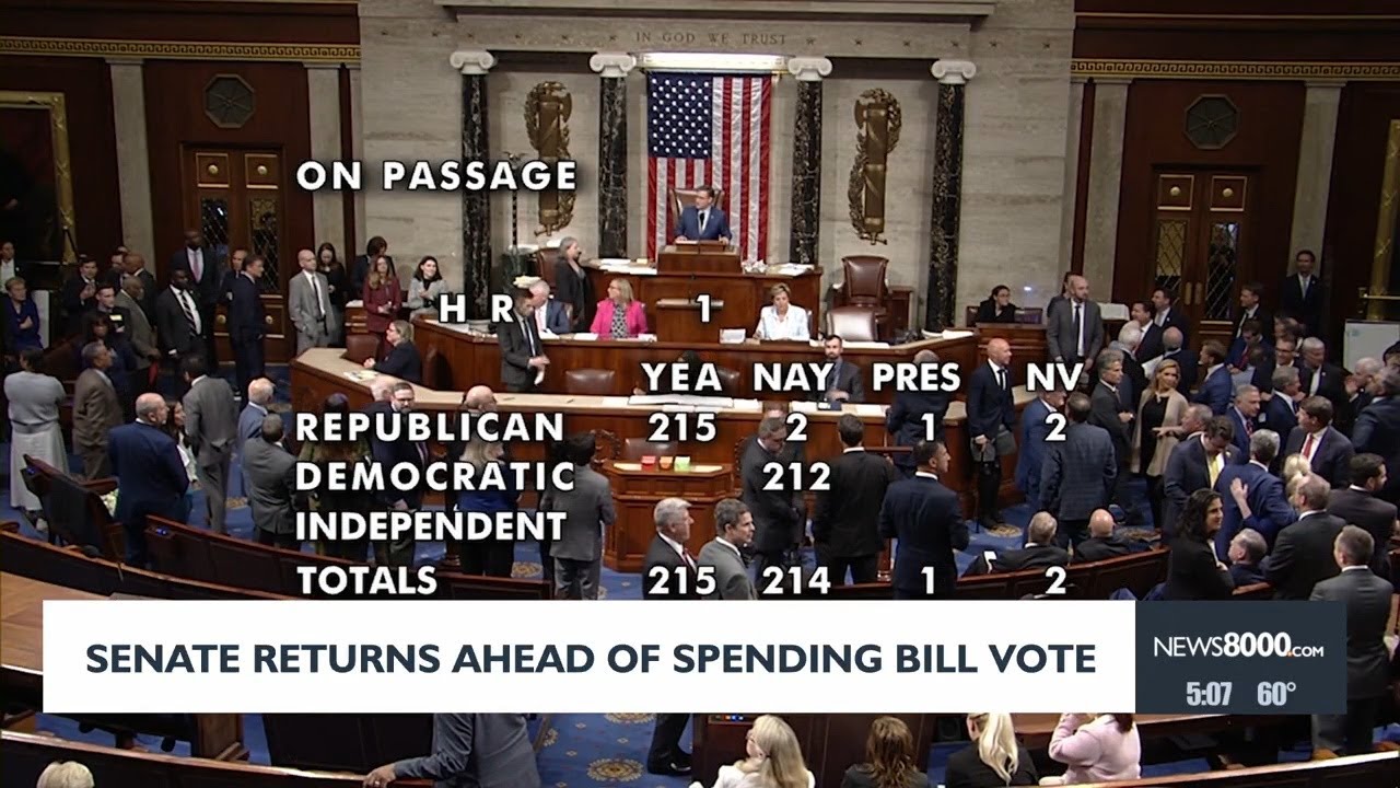 Senate returns ahead of spending bill vote - YouTube