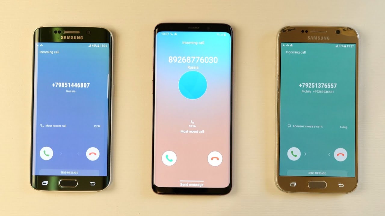 Samsung Galaxy S6 edge vs Samsung Galaxy S9 vs Samsung Galaxy S6 ...