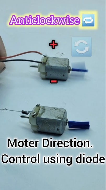 Motor Direction Control Using Diode, DC Motor Projects - YouTube