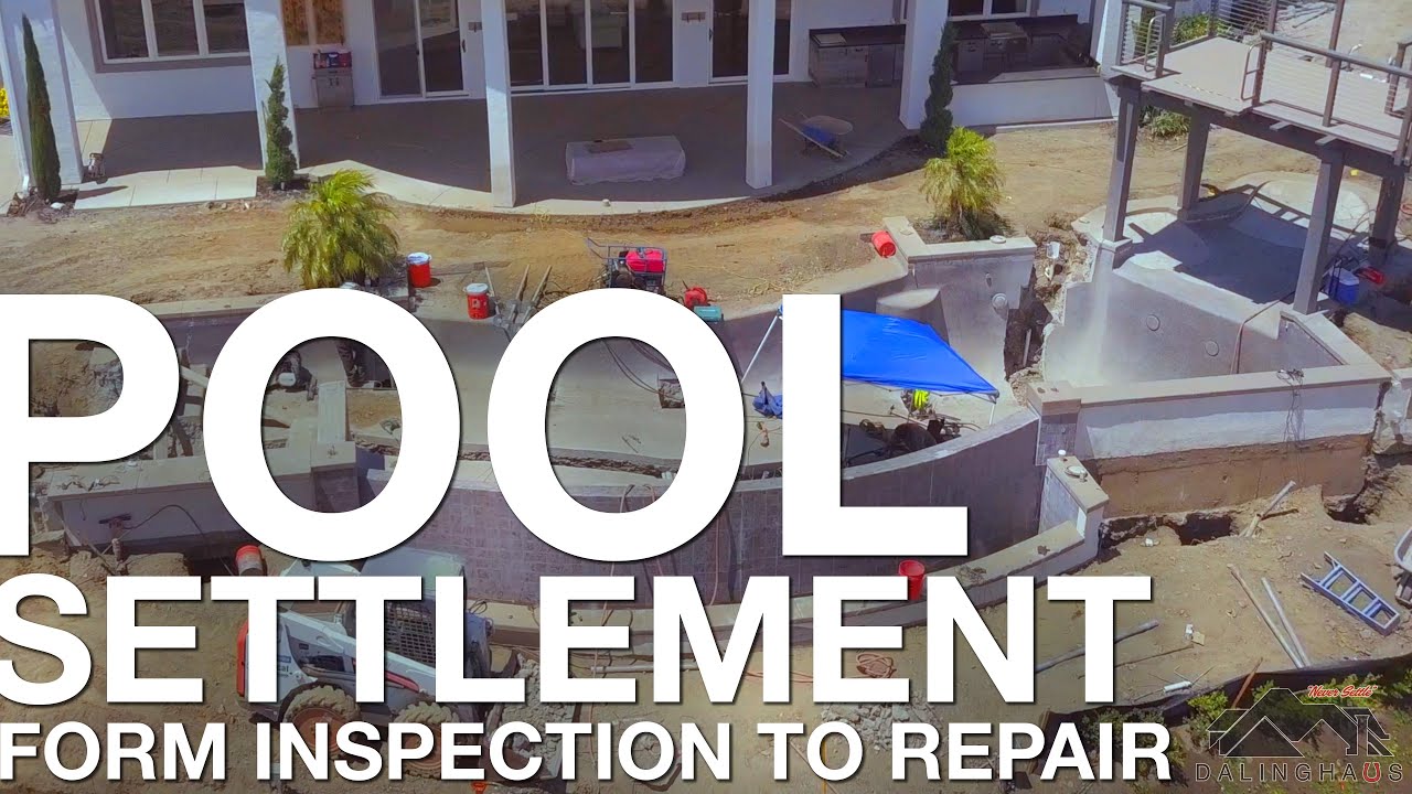 What Do Foundation Repairs On A Settling Pool Look Like? - YouTube