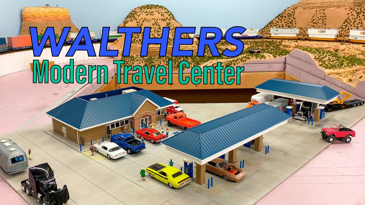 HO Scale Walthers Modern Travel Center (Part 03) - YouTube