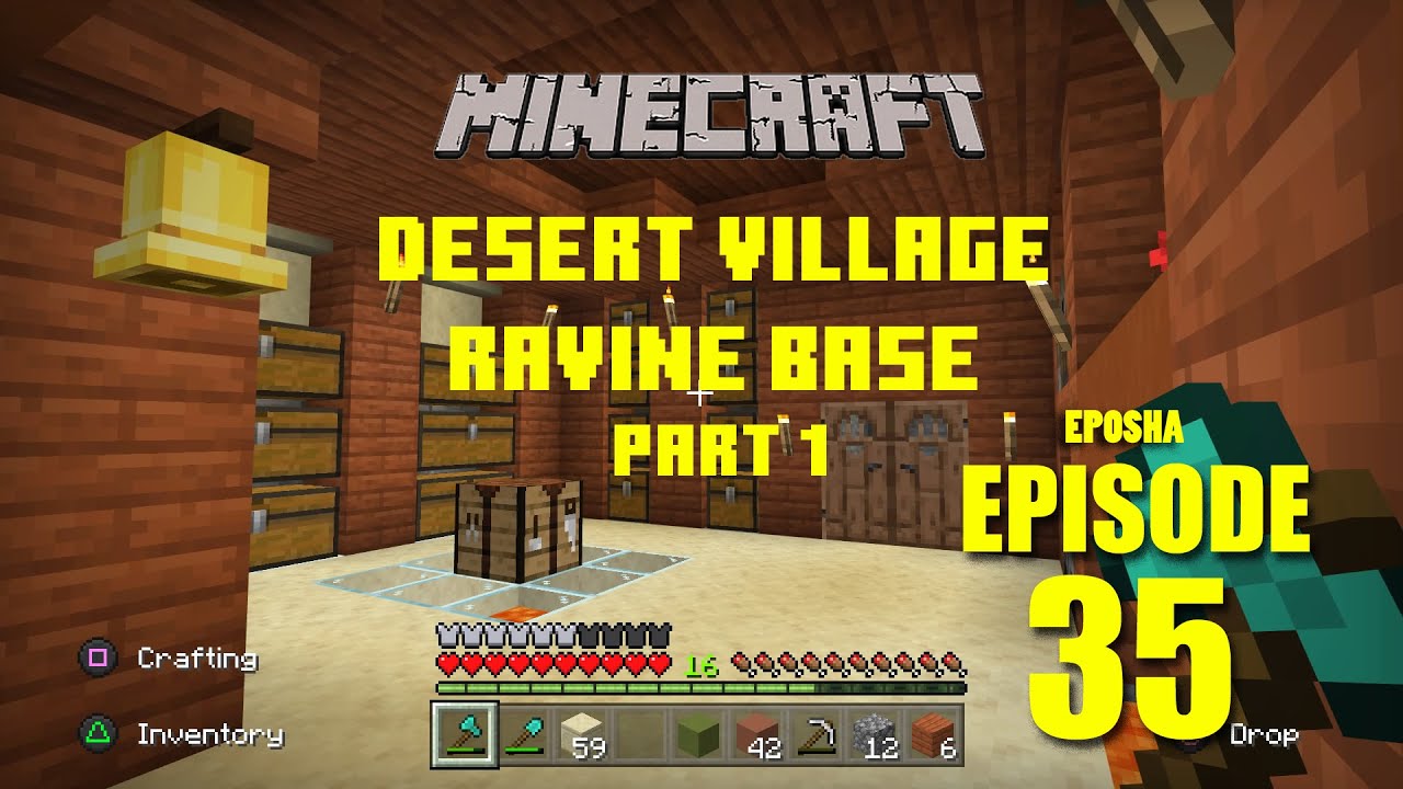 Minecraft World Eposha Episode 35 | Building Underground Ravine Base ...