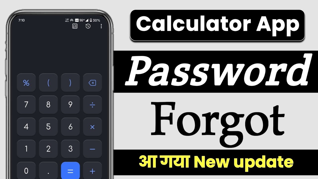 Calculator Vault Forgot Password | Calculator App Lock Forgot Password ...