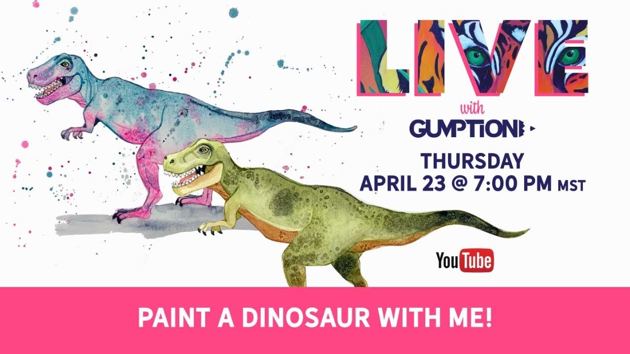 HOW TO PAINT A DINOSAUR IN WATERCOLOR - YouTube