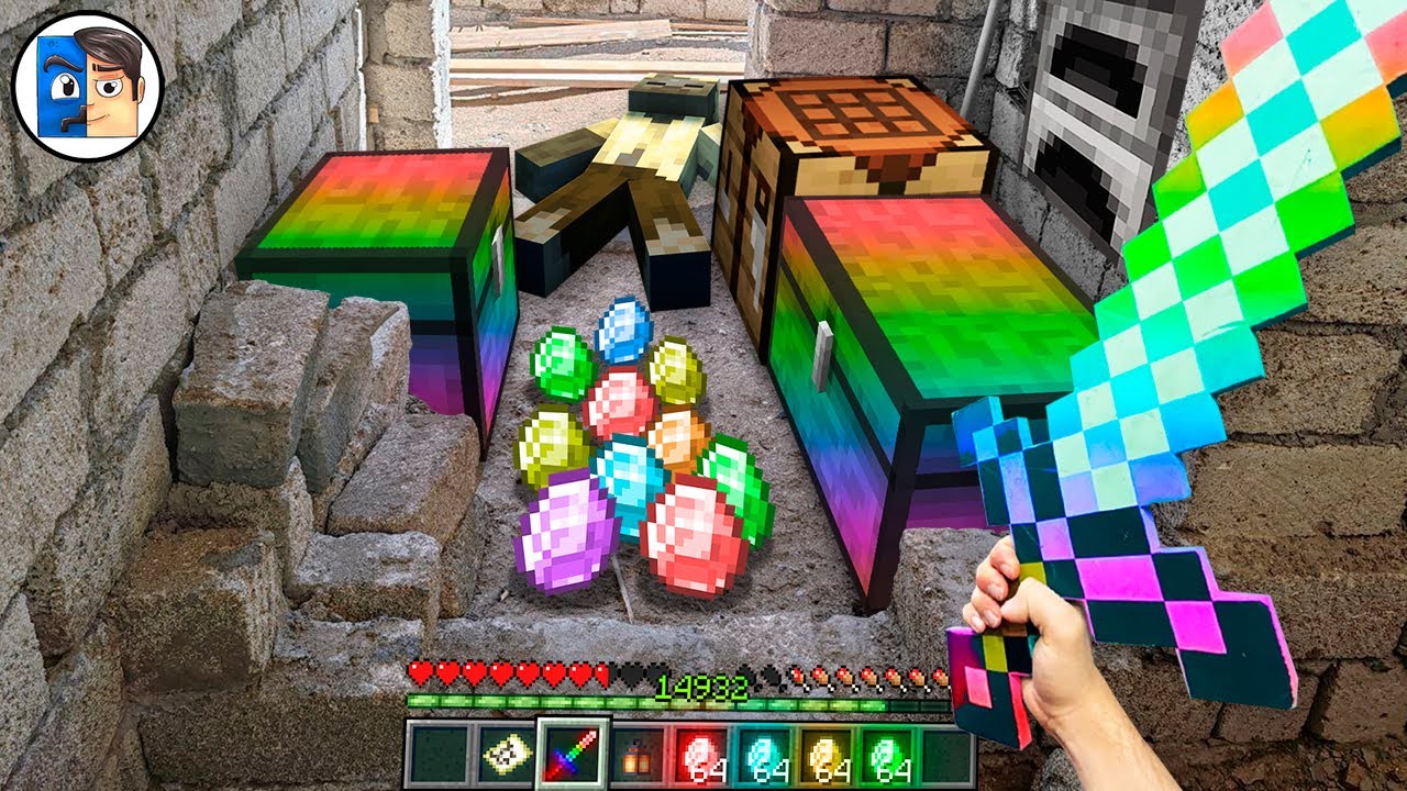 Minecraft in Real Life POV - RAINBOW ORE in Realistic Minecraft RTX ...