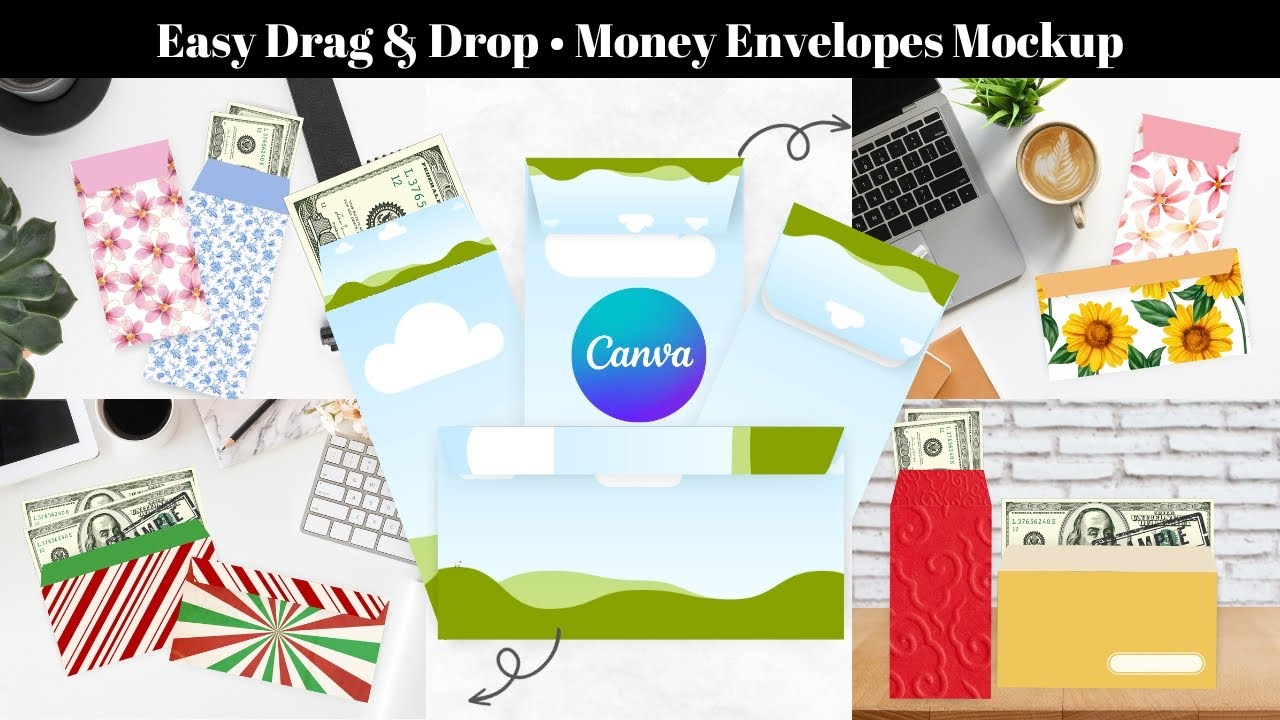 Drag and Drop Cash Envelope & Money Envelope Mockup Demo / Tutorial ...