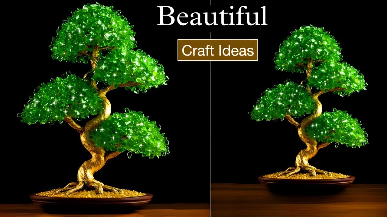 DIY Mini Plastic Bottle Tree | Best Out Of Waste | Home Decor 🥳 ️ - YouTube